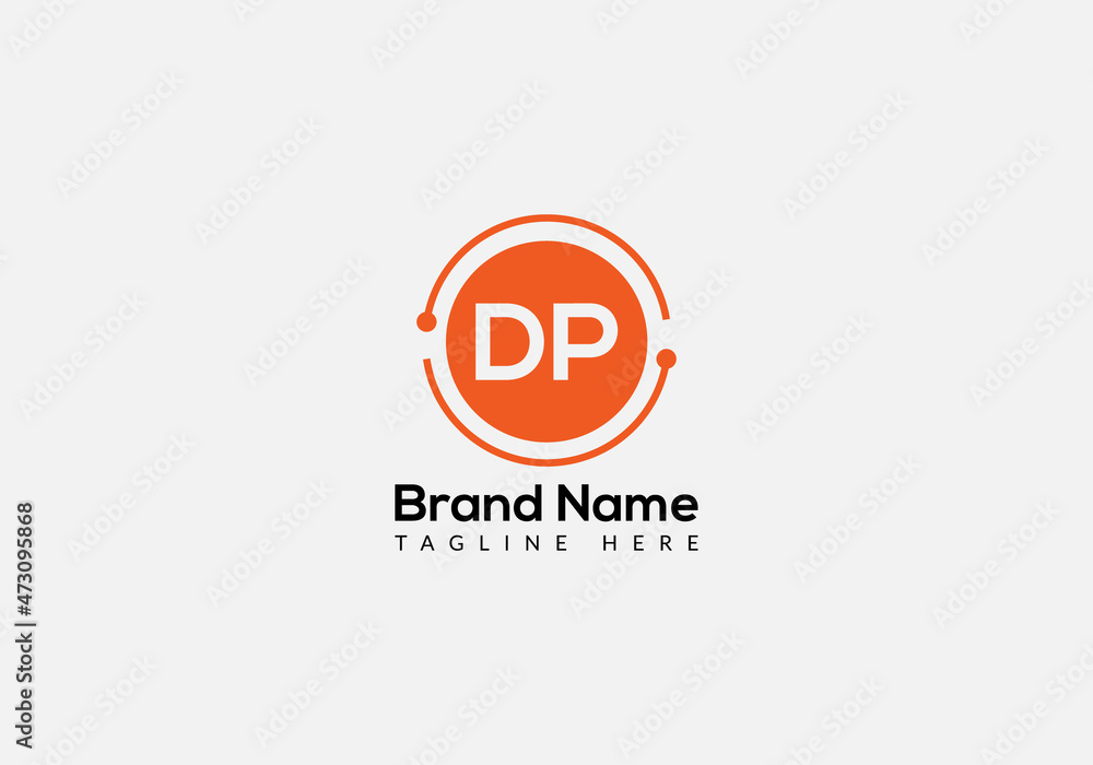 Abstract DP letter modern initial lettermarks logo design Stock Vector ...