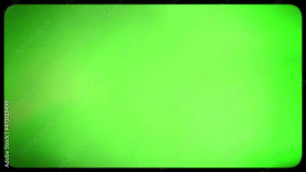 Effect of an old TV with a kinescope on a green screen. Chromakey ...