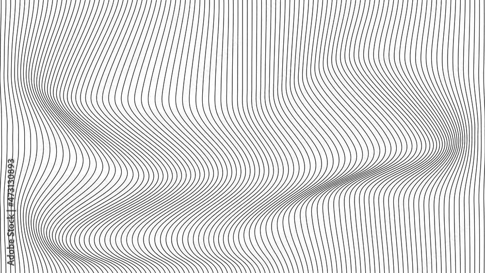 Perspective distorted white grid. Digital background with wireframe ...