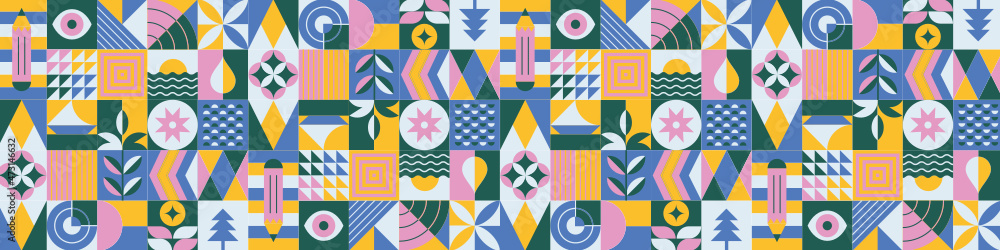 LinkedIn banner or template of geometric, vector, graphic, minimal ...