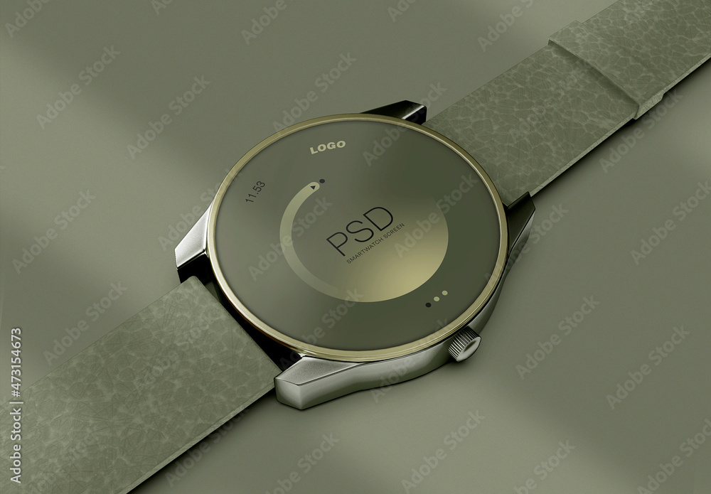 3D Minimal Smartwatch Mockup Stock Template | Adobe Stock