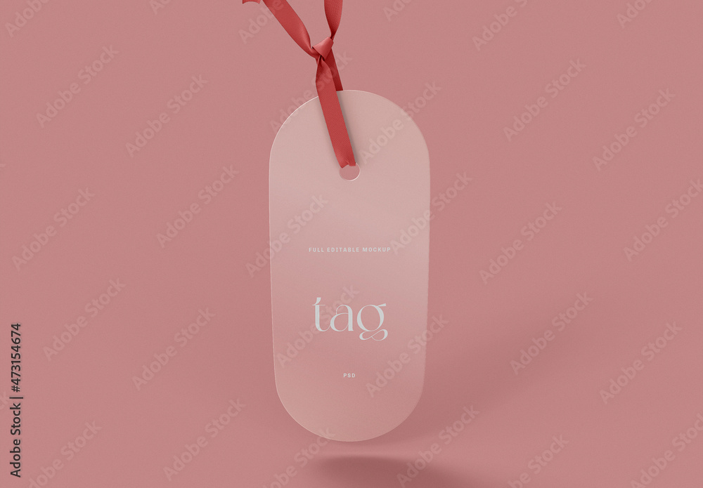 3D Hanging Label Tag Mockup Stock Template | Adobe Stock