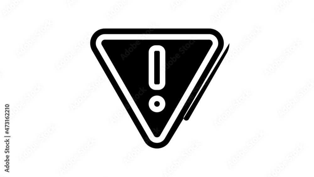 hazardous product mark animated line icon hazardous product mark sign ...