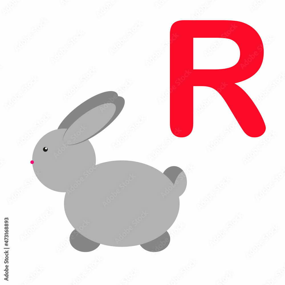 The letter of the English alphabet R Stock Illustration | Adobe Stock