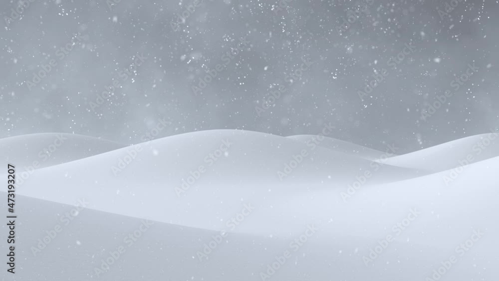Winter frozen snowy snow bumps landscape with copy space background and ...