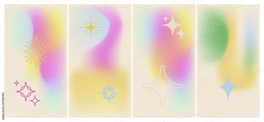 Background for stories with soft noise gradient and stars Stock Vector ...