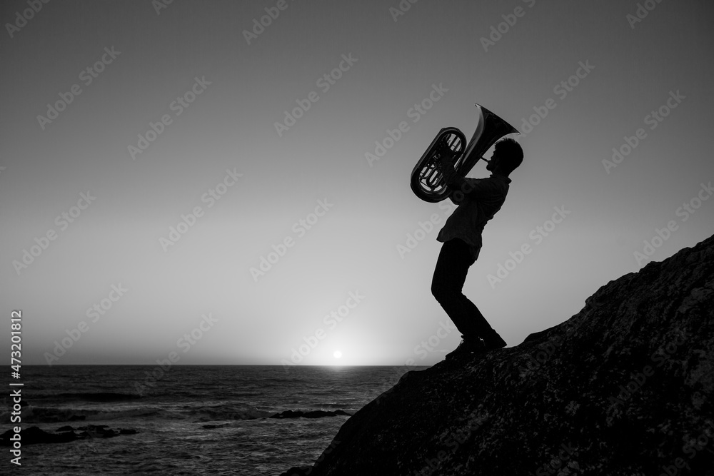 Trumpet Black And White Photography