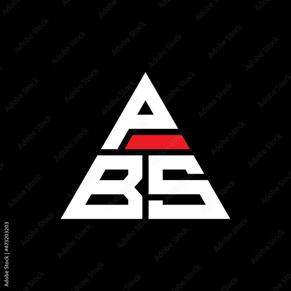PBS triangle letter logo design with triangle shape. PBS triangle logo ...