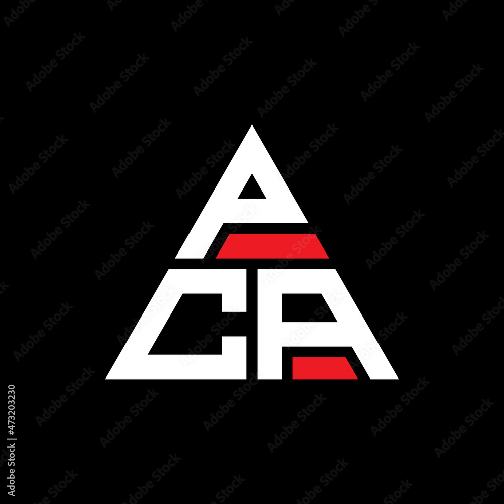 PCA triangle letter logo design with triangle shape. PCA triangle logo ...