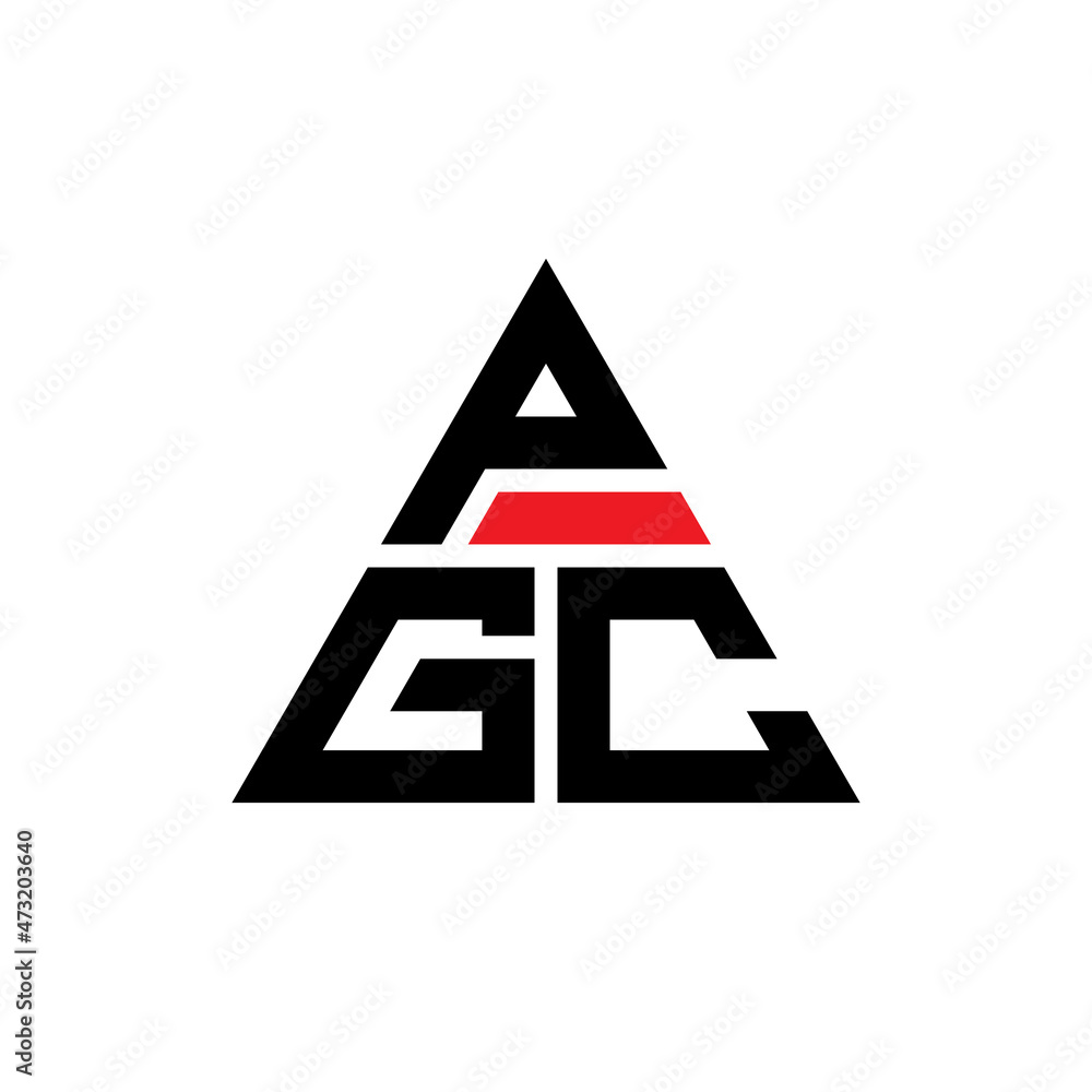 PGC triangle letter logo design with triangle shape. PGC triangle logo ...