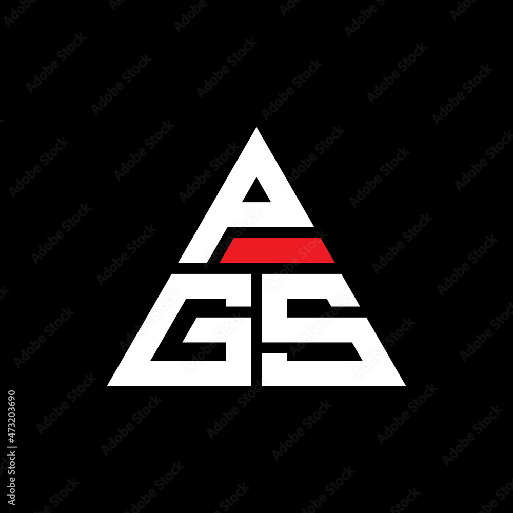 PGS triangle letter logo design with triangle shape. PGS triangle logo ...
