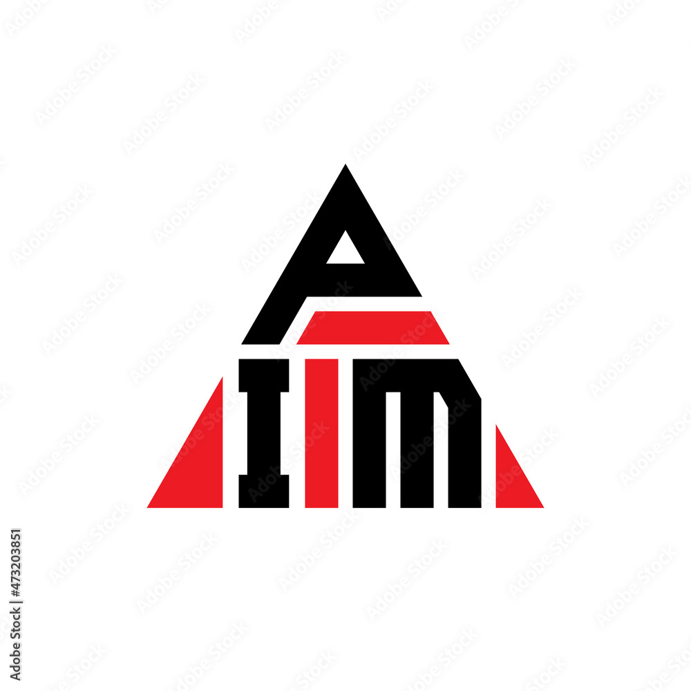 PIM triangle letter logo design with triangle shape. PIM triangle logo ...