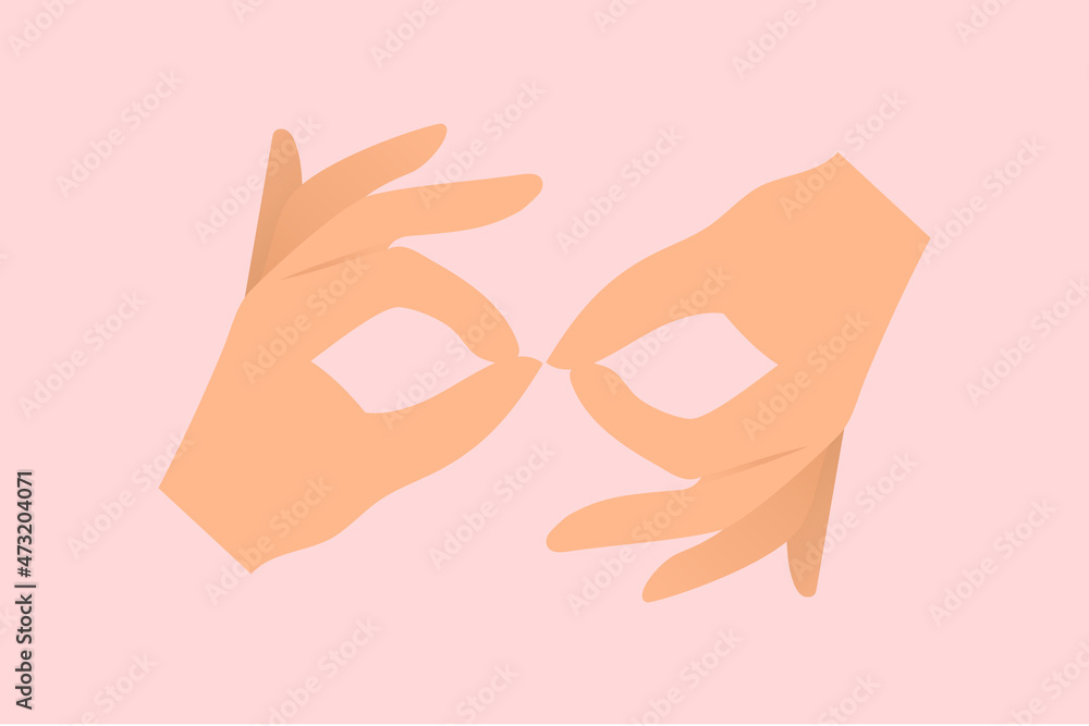 Sign language - disabled signage Stock Illustration | Adobe Stock