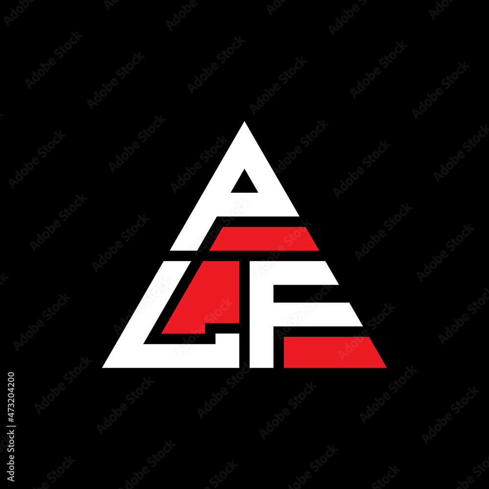 PLF triangle letter logo design with triangle shape. PLF triangle logo ...