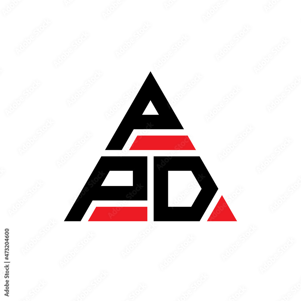 PPD triangle letter logo design with triangle shape. PPD triangle logo ...