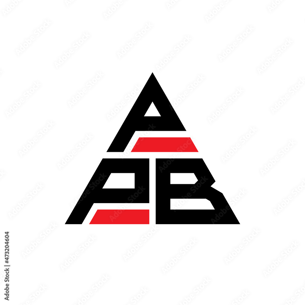 PPB triangle letter logo design with triangle shape. PPB triangle logo ...