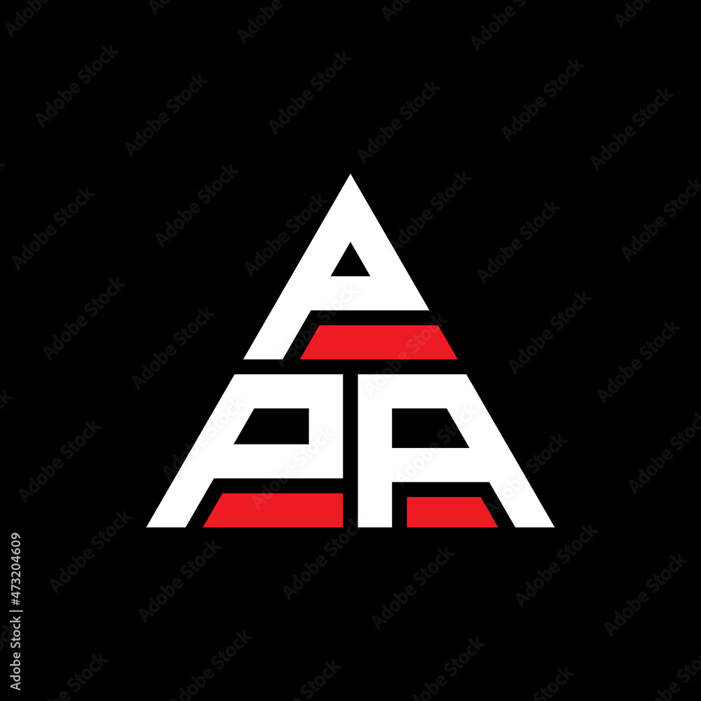 PPA triangle letter logo design with triangle shape. PPA triangle logo ...