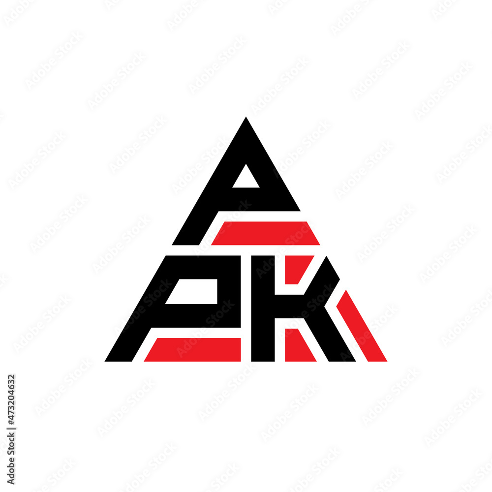 PPK triangle letter logo design with triangle shape. PPK triangle logo ...