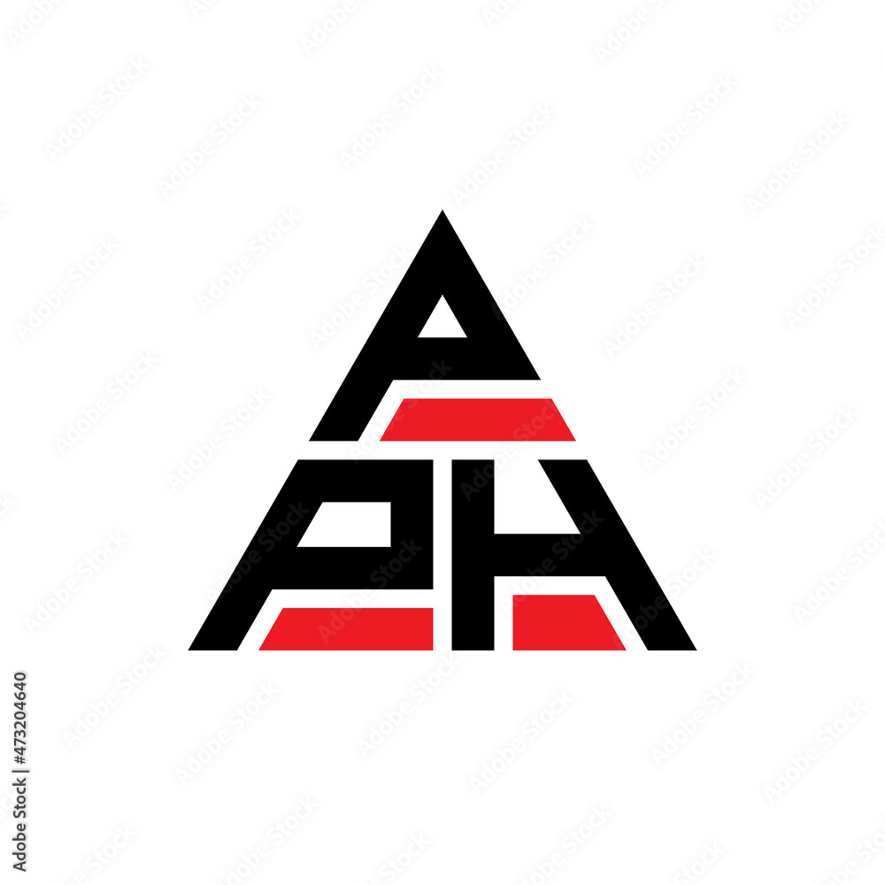 PPH triangle letter logo design with triangle shape. PPH triangle logo ...