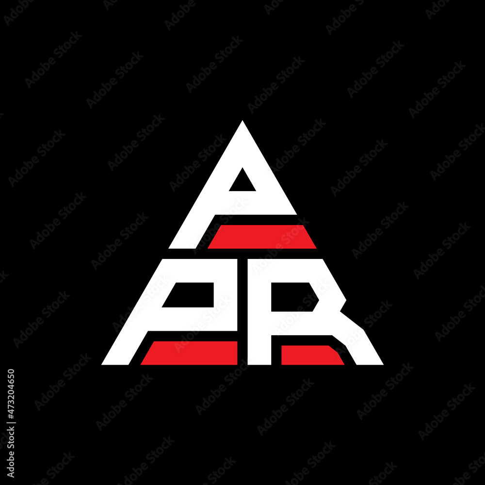 PPR triangle letter logo design with triangle shape. PPR triangle logo ...
