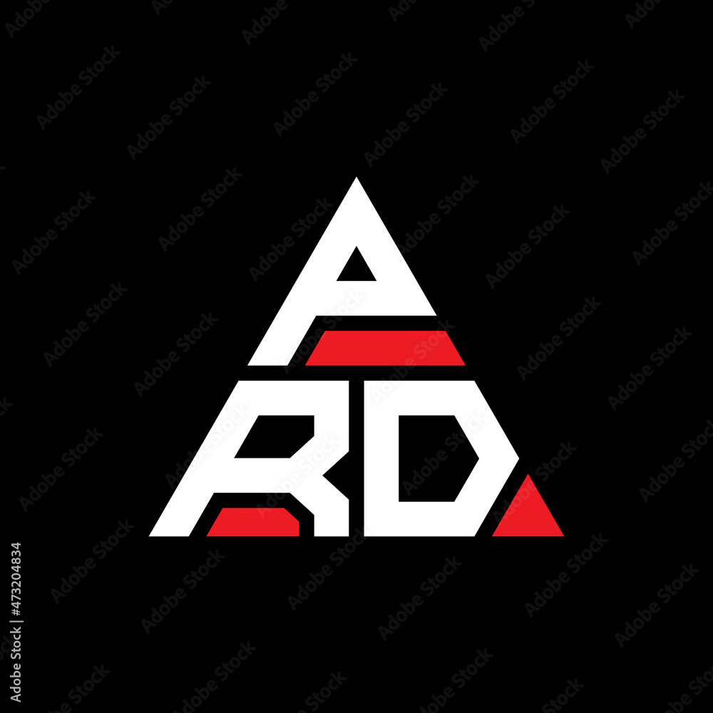 Vetor de PRD triangle letter logo design with triangle shape. PRD ...