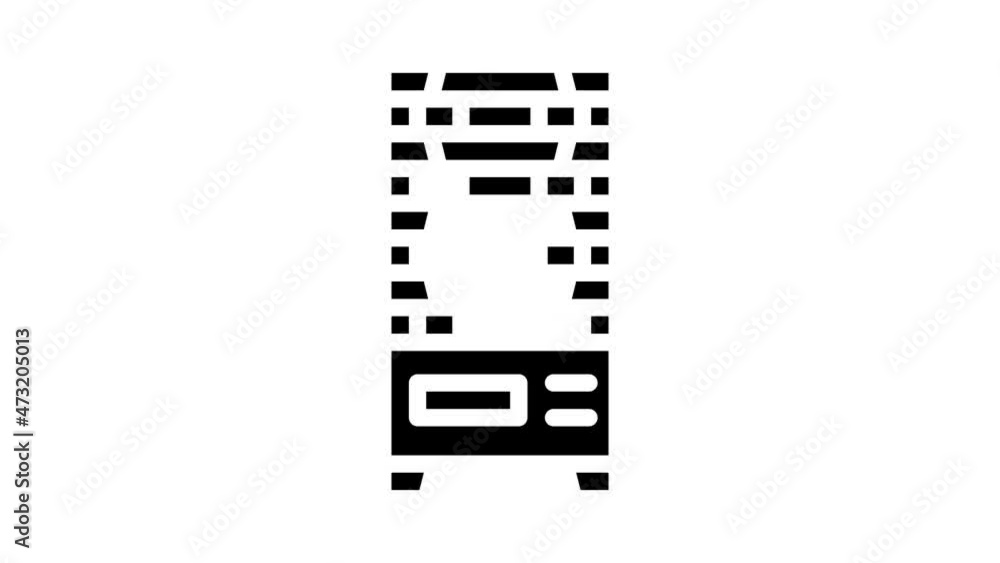 Vidéo Stock multilevel vending machine animated glyph icon multilevel ...