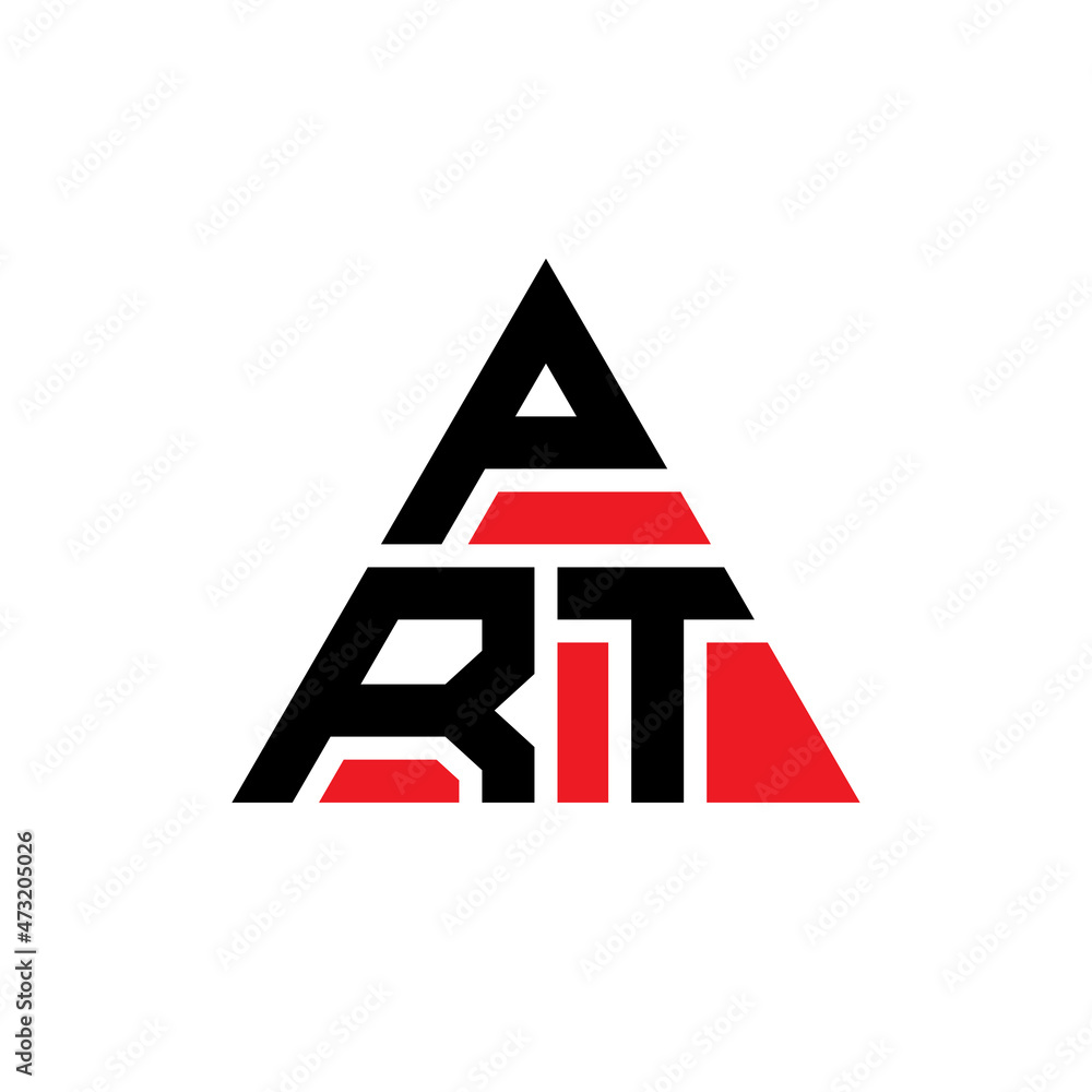PRT triangle letter logo design with triangle shape. PRT triangle logo ...