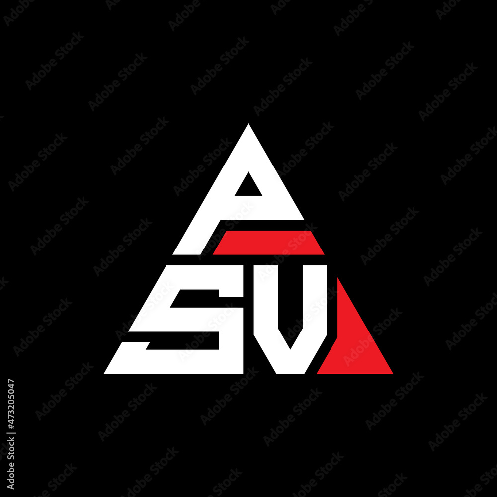 PSV triangle letter logo design with triangle shape. PSV triangle logo ...