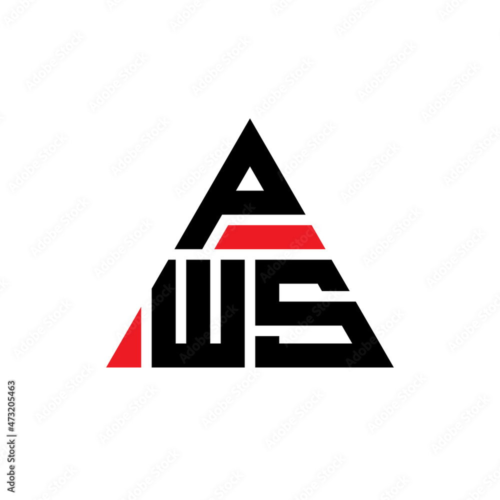 PWS triangle letter logo design with triangle shape. PWS triangle logo ...