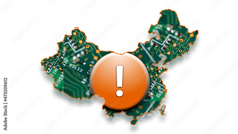 An illustration representing a computer circuit board and a car chip ...