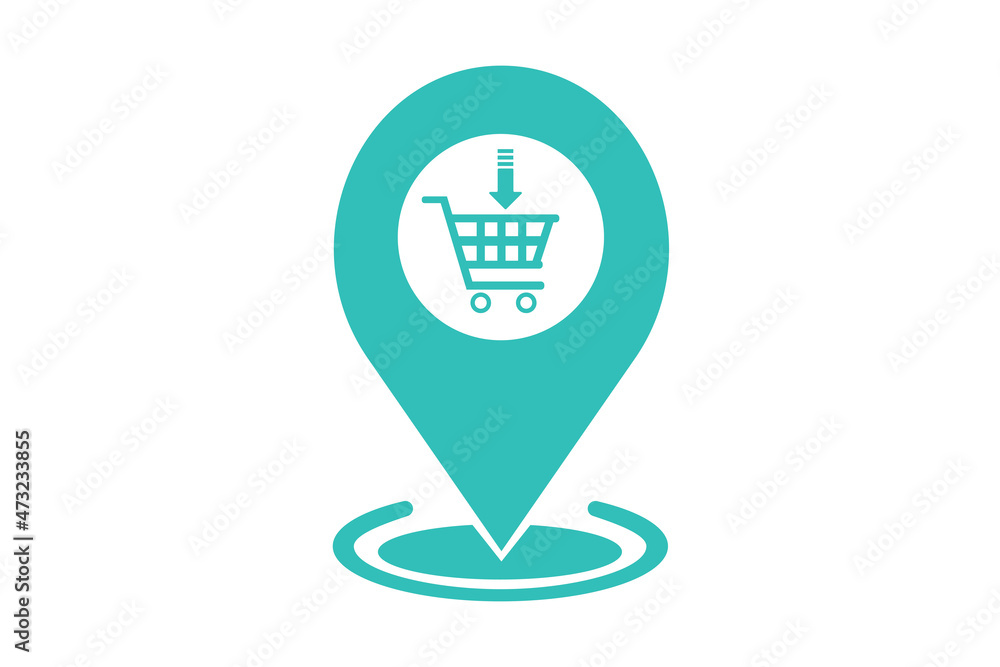 maps icon stores on white background for website, application, printing ...