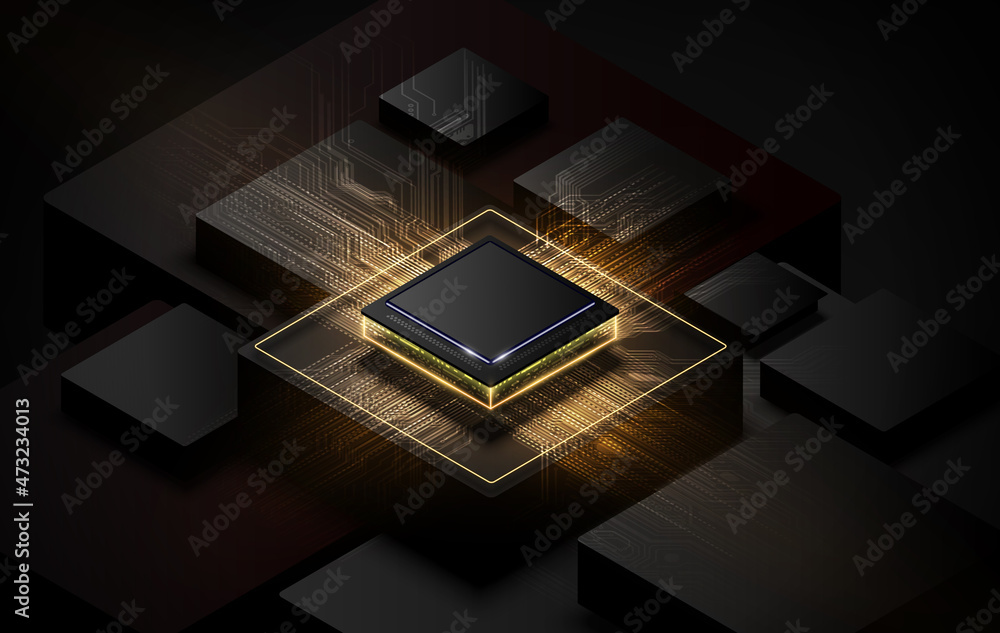 Abstract technology chip processor background circuit board and html ...