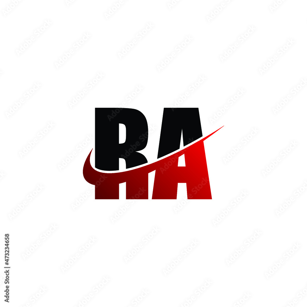Letter RA simple logo design vector Stock Vector | Adobe Stock