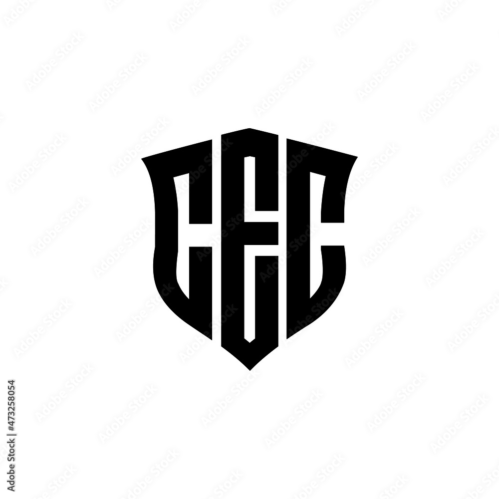 CEC letter logo design with white background in illustrator, vector ...