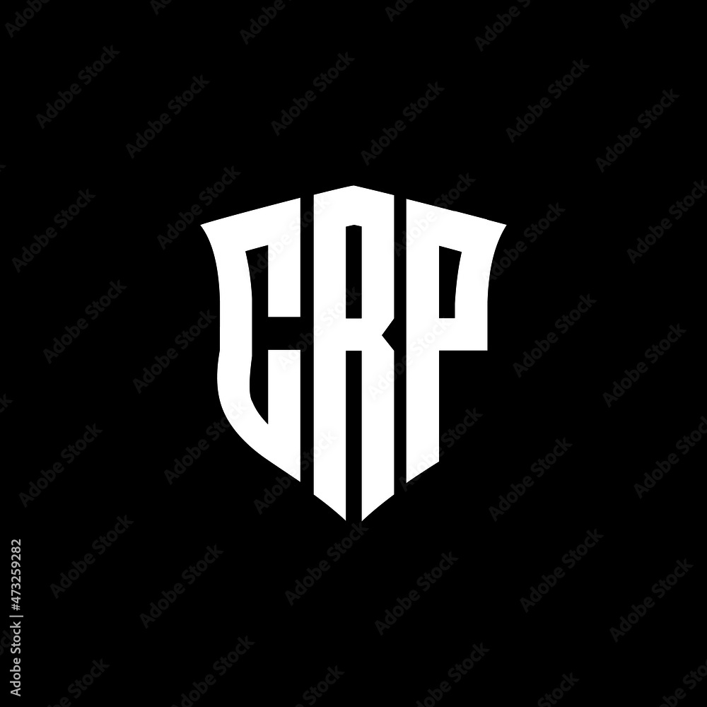 CRP letter logo design with black background in illustrator, vector ...