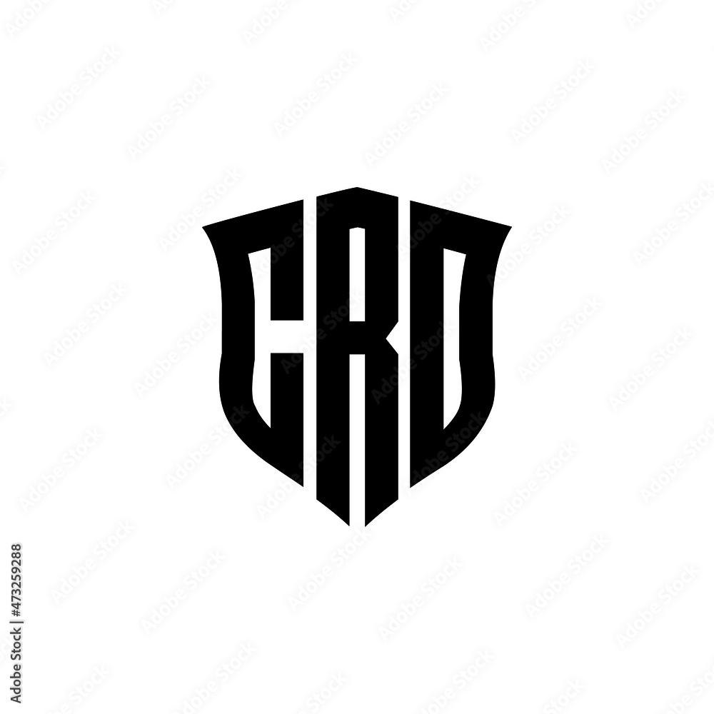 Vecteur Stock CRO letter logo design with white background in ...