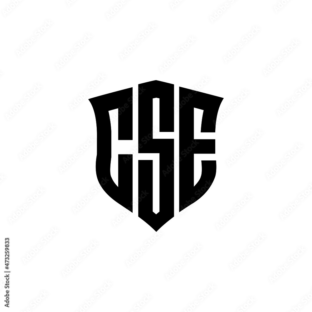 Vecteur Stock CSE letter logo design with white background in ...