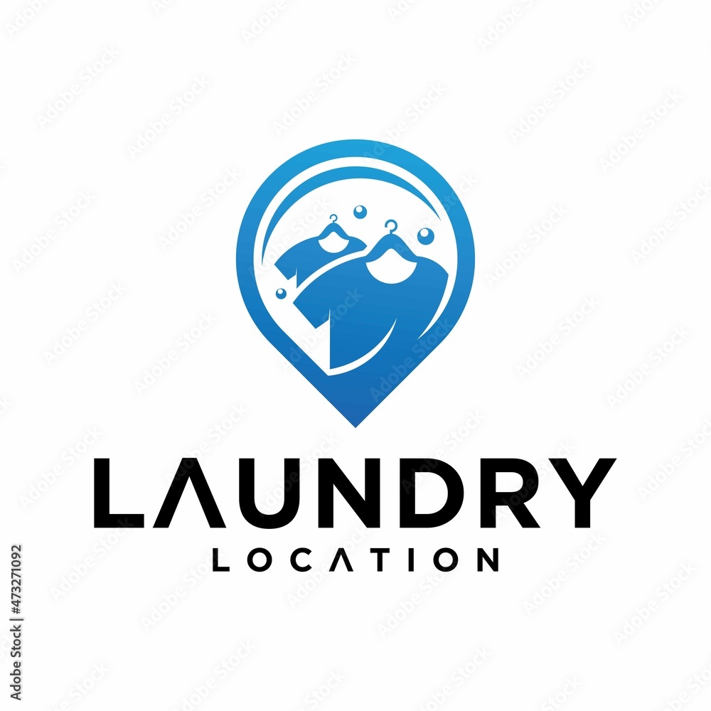 Laundry location logo design template laundry logo template design ...