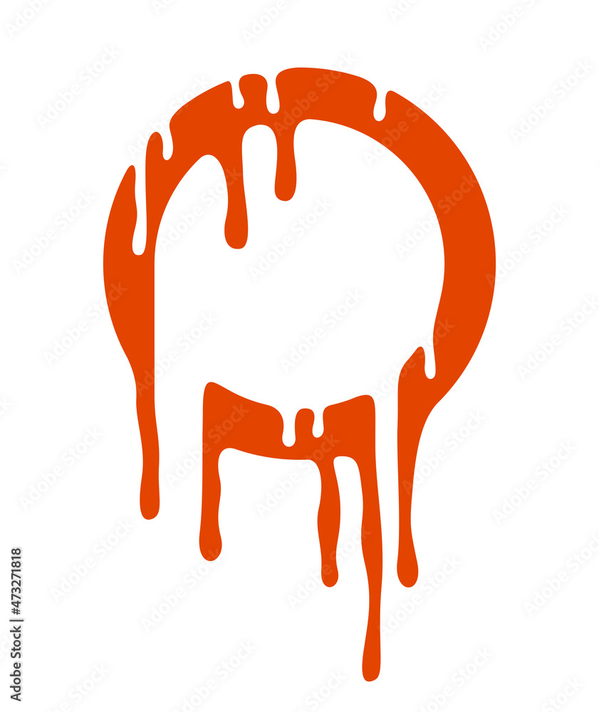 Circle design with liquid melting style shapes vector design isolated ...