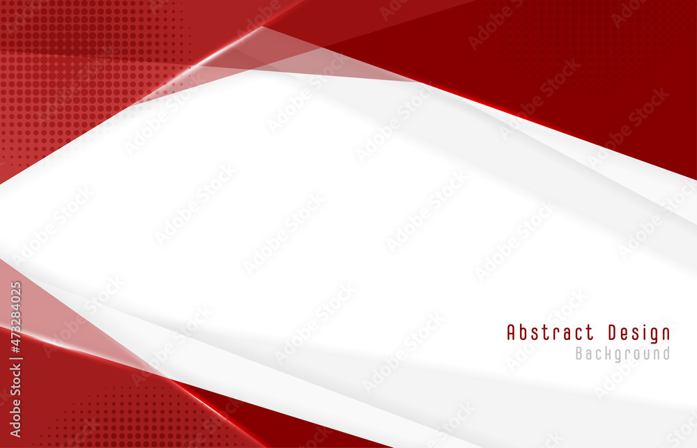 Abstract red template overlapping design with halftone template ...