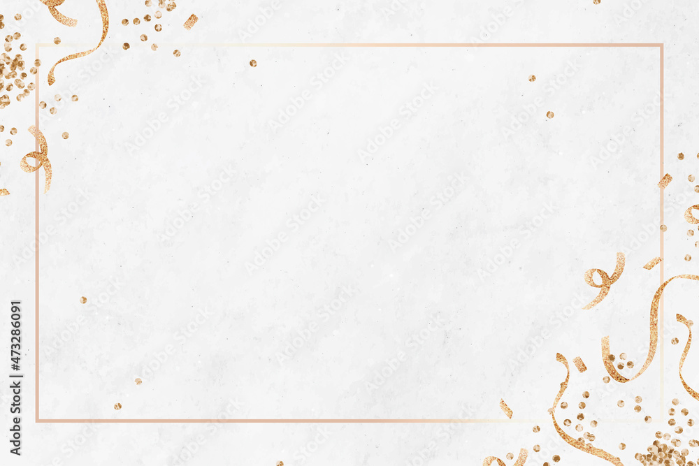 Festive gold frame template vector Stock Vector | Adobe Stock