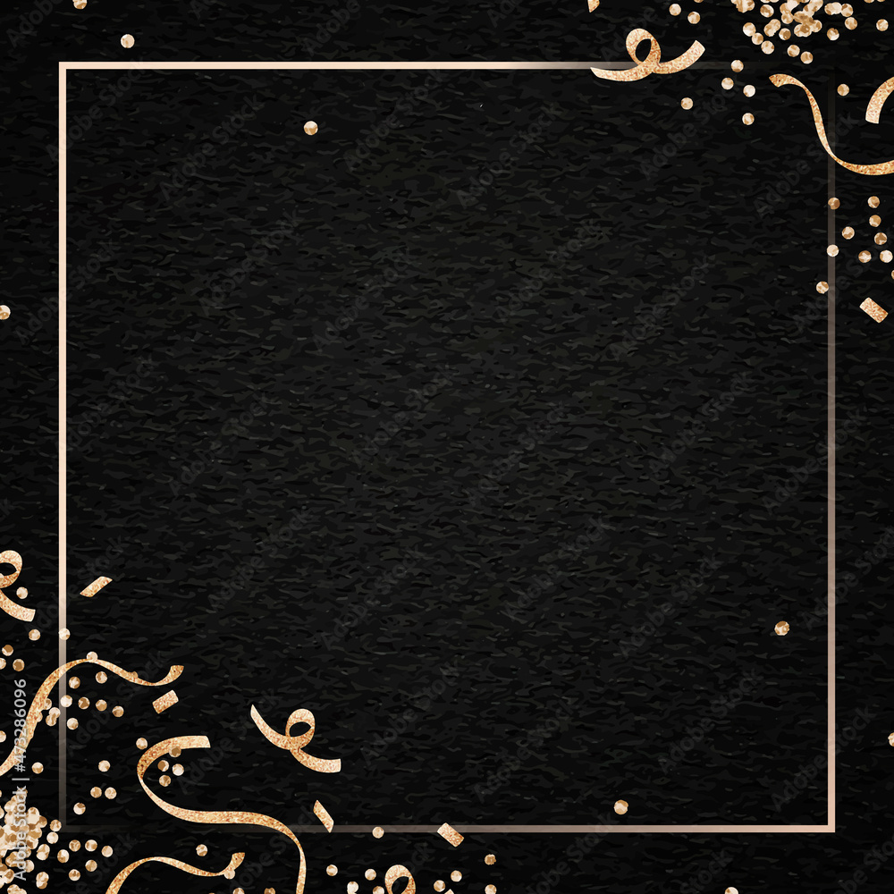 Festive gold frame template vector Stock Vector | Adobe Stock
