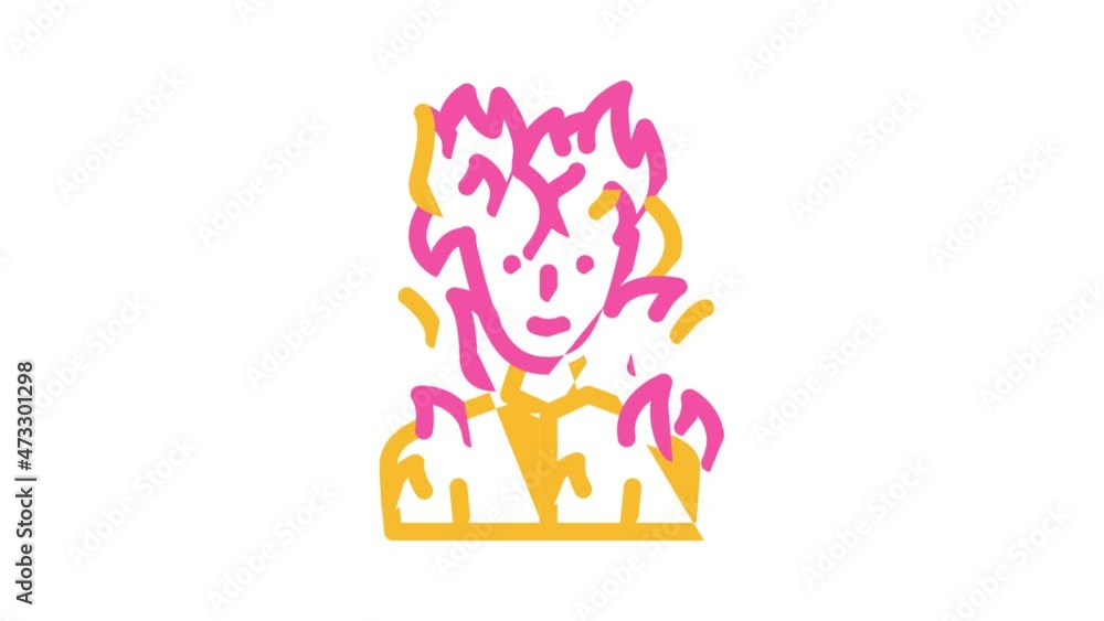 burning man fantasy character animated color icon burning man fantasy ...