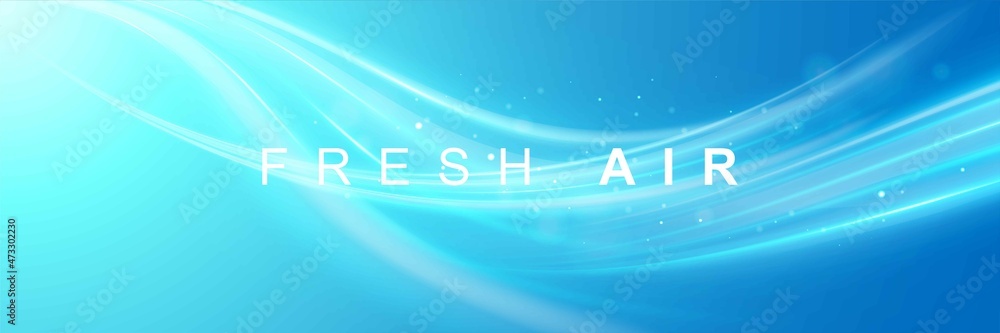 Blue waves with a fresh aroma. Waves showing a stream of clean fresh ...