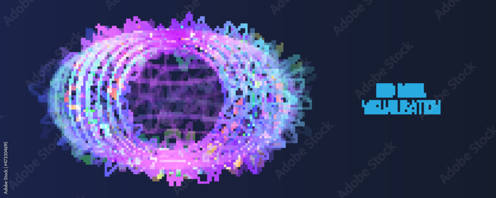 Filtering Machine Algorithms Data Stream In The Form Of An Array Of Circles And Binary Code
