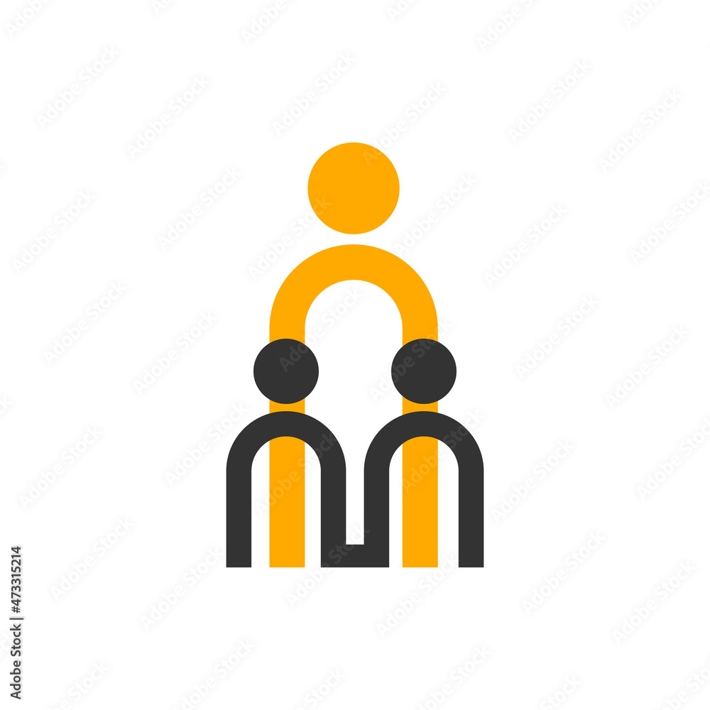 Hierarchical structure of organization. Collective of people ...