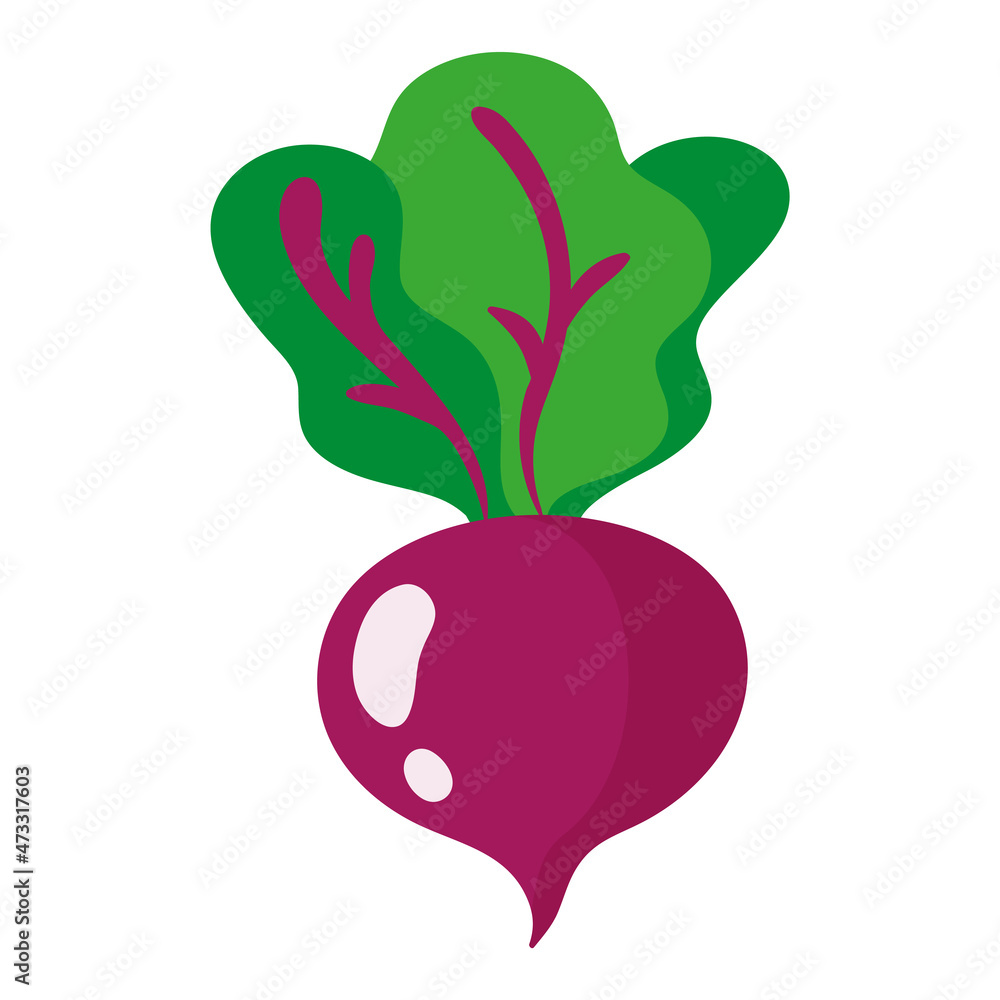 Vector cartoon fresh beet vegetable. Stock Vector | Adobe Stock