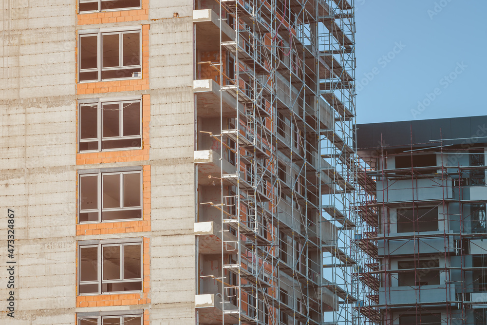 High-rise skyscraper building under construction Stock Photo | Adobe Stock