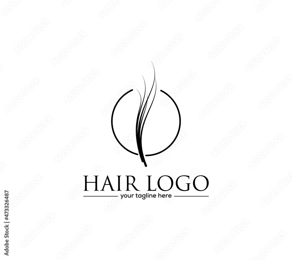 Hair logo for hair salon, hair style, cut, hair dresser and business ...