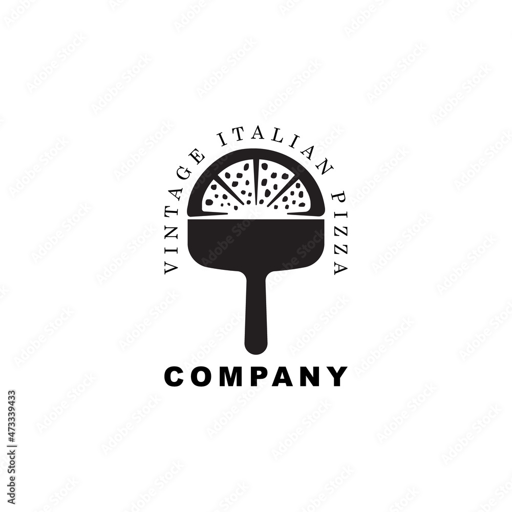 Italian pizza restaurant design logo. symbols for food and drink and ...